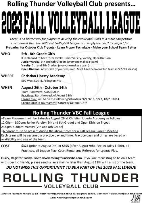 ROLLING THUNDER FALL LEAGUE